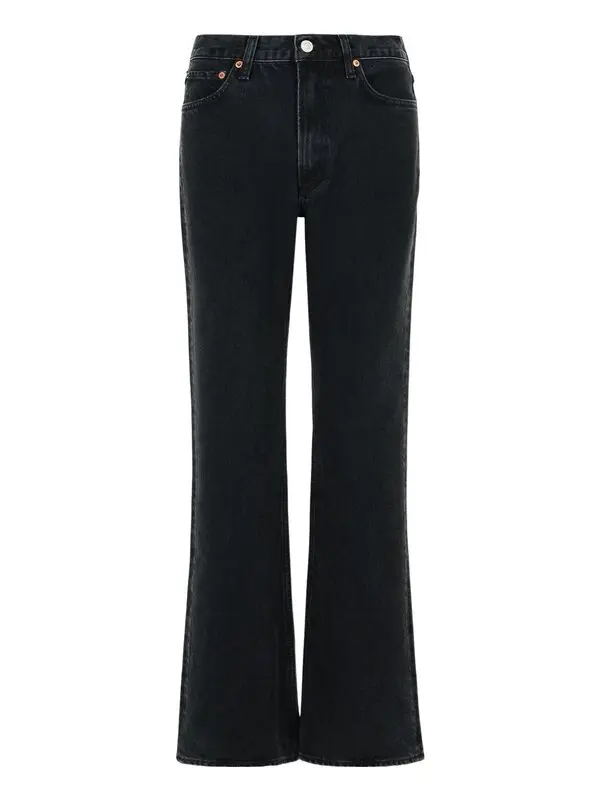 AGOLDE Frayed Hem Jeans - Black