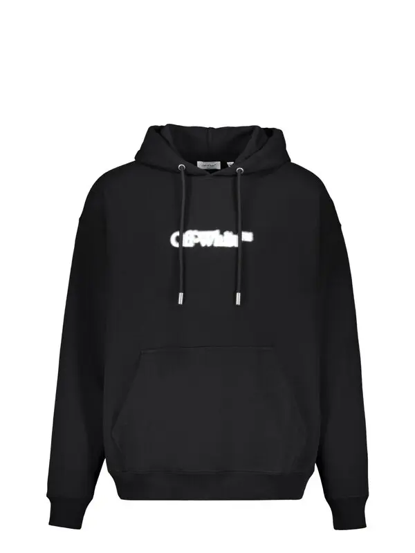 Off-White Brushed Arrow Logo Hoodie - Black