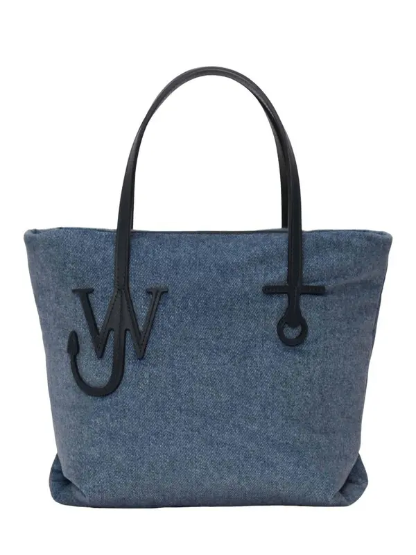 J.W.ANDERSON Jw Anderson Small Puffy Anchor Velvet Tote Bag - Blue