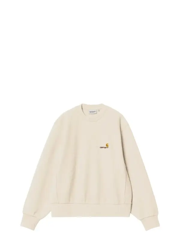 Carhartt Work In Progress American Script Sweatshirt - Natural Color