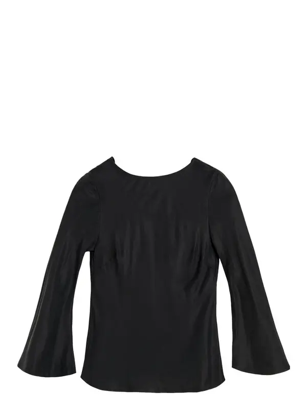 BY MALENE BIRGER Laura Blouse With Draped Back And Flared Sleeves - Black