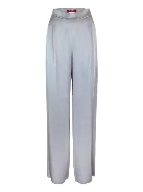 Max Mara High Waist Wide Leg Trousers - Gray