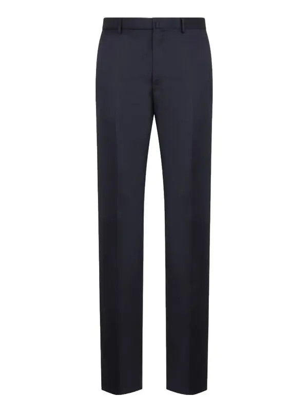 LANVIN Pressed Crease Tailored Trousers - Black