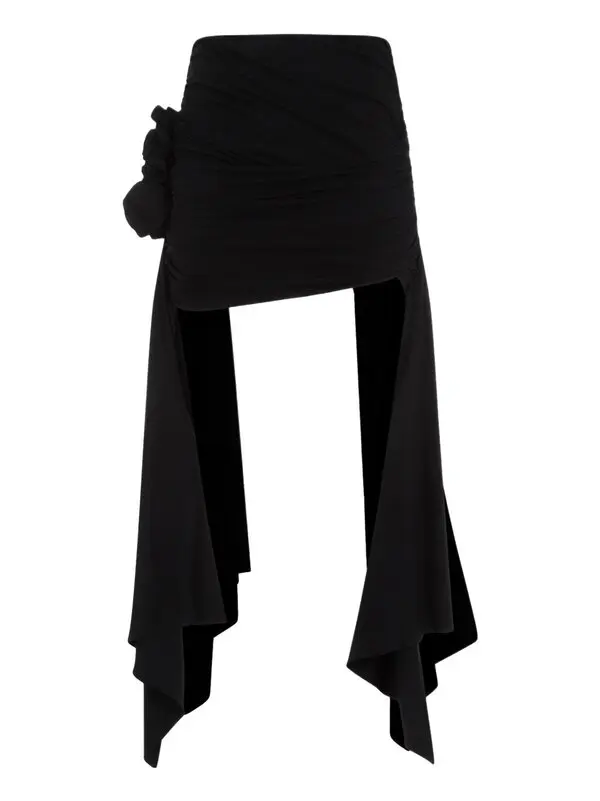 Magda Butrym Floral Embellished Mini Skirt - Black