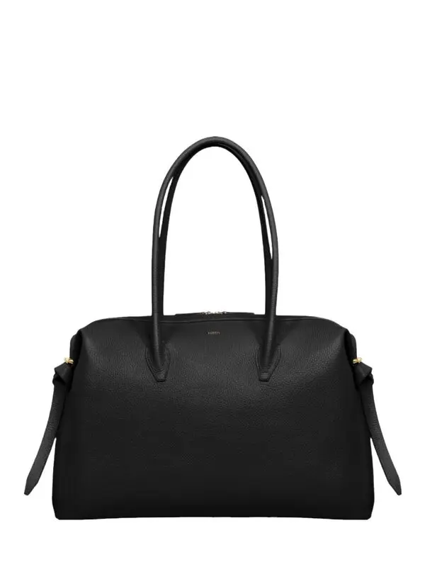 Yuzefi Brioche Duffle Pebble Grained Leather Bag - Black