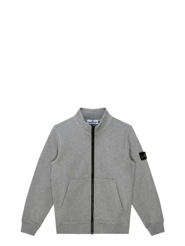 Stone Island Compass Motif High-neck Sweatshirt - Dust And Gray Mixed Color