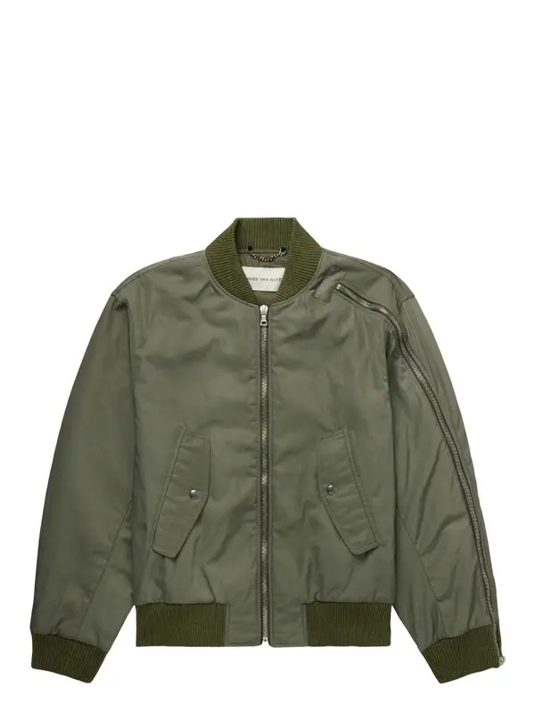 Dries Van Noten Long Sleeve Bomber Jacket - Green