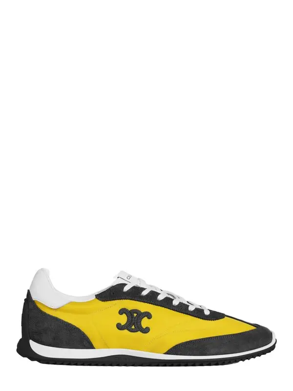 Celine Racer Sneaker In Nylon, Suede Calfskin And Calfskin - Black