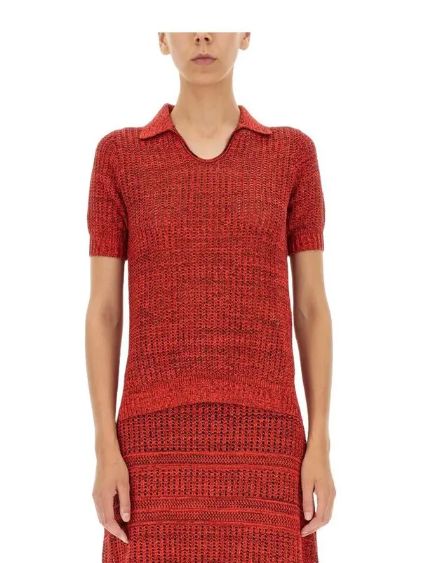 Proenza Schouler Hollow Knit Pullover - Red