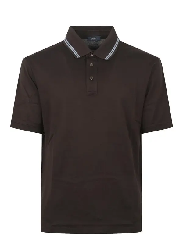 Herno Short Sleeve Polo Shirt - Black