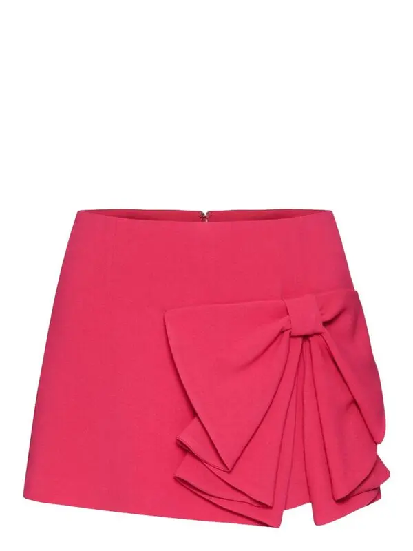Red Valentino Bow Detailed Mid-rise Skorts - Red
