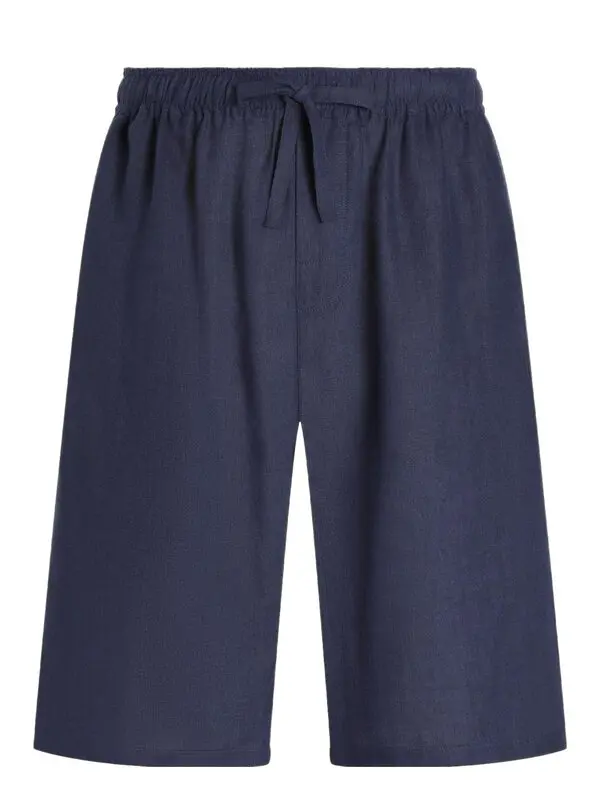 Dolce & Gabbana Dg Logo Embroidered Bermuda Shorts - Black