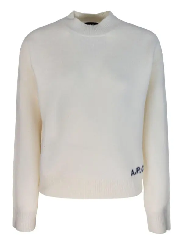 A.p.c. Crewneck Long-sleeved Jumper - White