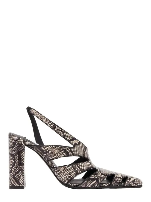 Alaïa Printed Heeled Slingback Pumps - Black