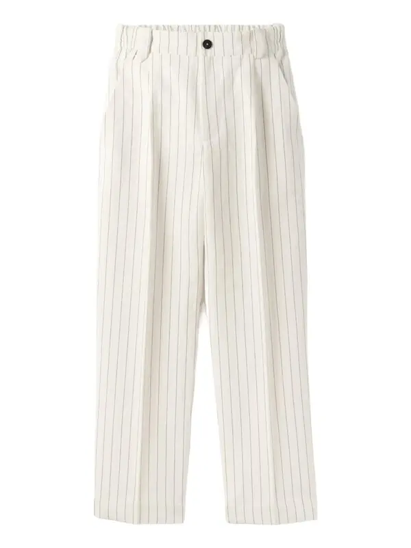 Jacquemus Striped Tapered Trousers - White