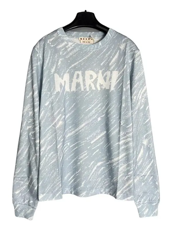 Marni Long Sleeve Printed T-shirt - Gray
