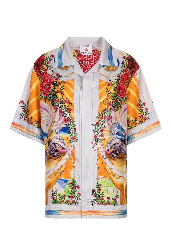Casablanca La Tornade De Rose Short Sleeved Shirt - Multicolor