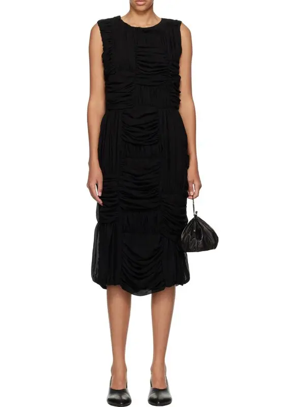 Comme Des Garçons Pulled Round Neck Dress - Black