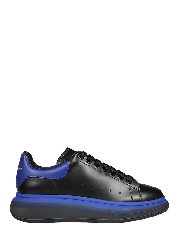 Alexander McQueen Leather Lace Up Sneakers - Black