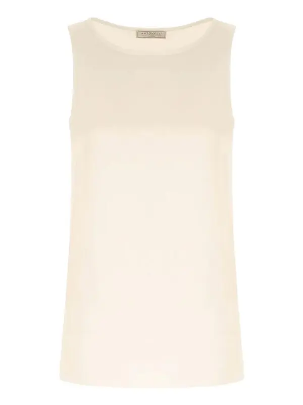 Antonelli Firenze Ribbed Elastic Vest - White