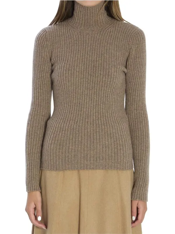Max Mara Aral High-neck Jumper - Brown