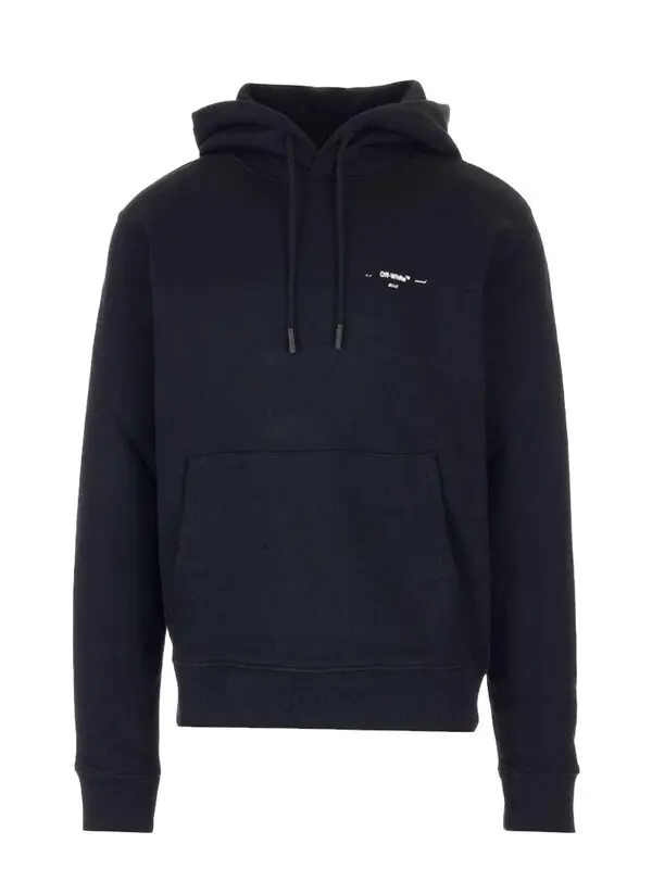 Off-White Logo Hooded Sweater - Black