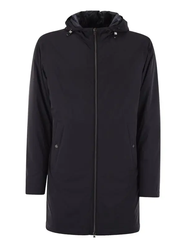 Herno Hooded Zip-up Casual Jacket - Black