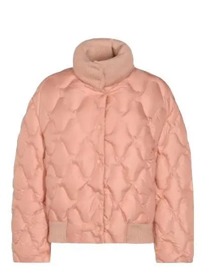 Fabiana Filippi Quilted High Neck Jacket - Pink
