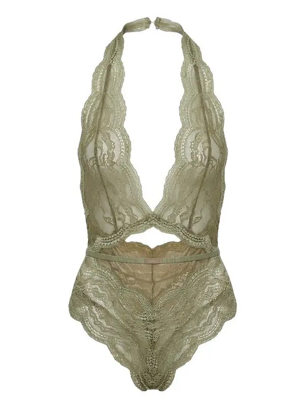 Gucci Floral Lace Tulle Bodysuit - Green