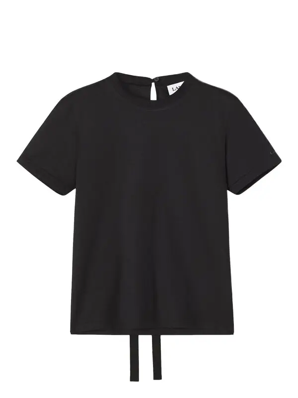 LANVIN Tie-back Crewneck T-shirt - Black