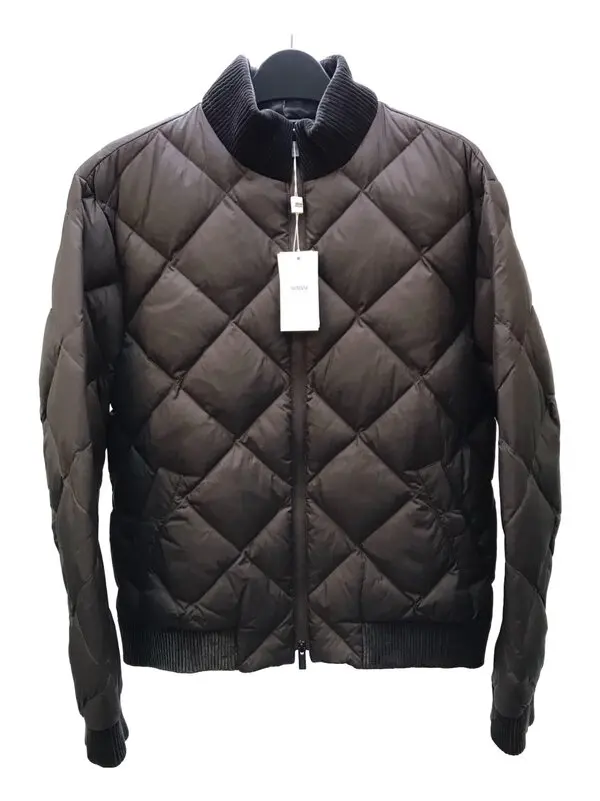 Emporio Armani Quilted High-neck Down Jacket - Black