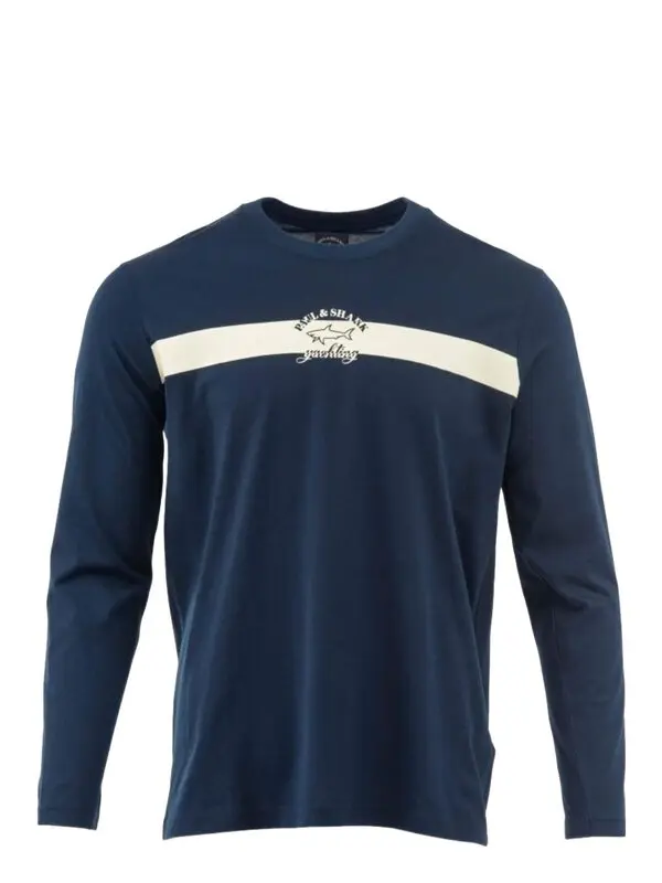 PAUL  SHARK Logo Round-necked T-shirt - Blue