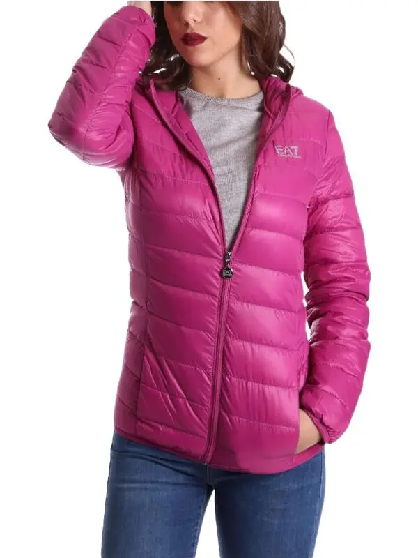 EA7 Hooded Down Jacket - Pink