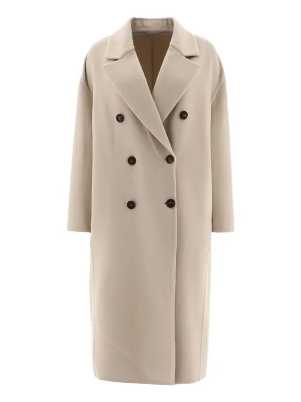 Brunello Cucinelli Double-breasted Oversized Coat - Light Brown