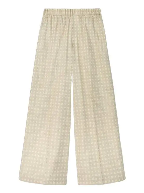 Kenzo Weave Twill Wide-leg Pyjama Pants - Light Brown