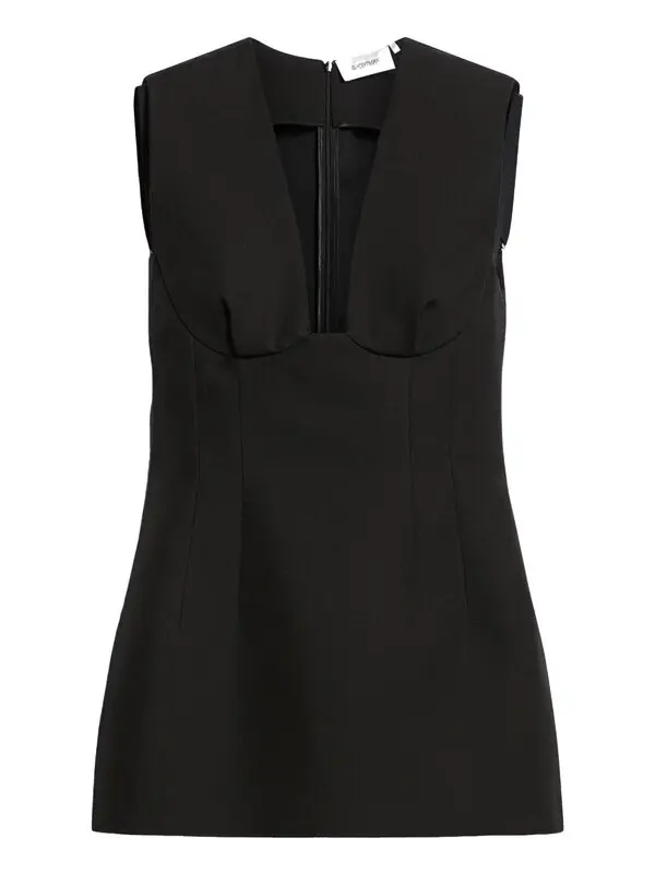 Sportmax Sleeveless Corset Top - Black