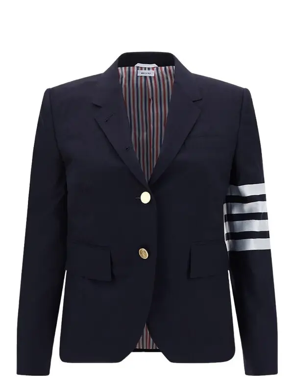 Thom Browne 4-bar Cropped Blazer - Navy Blue