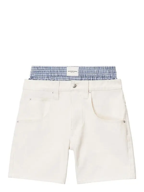 Alexander Wang High-waisted Boxer Shorts - White