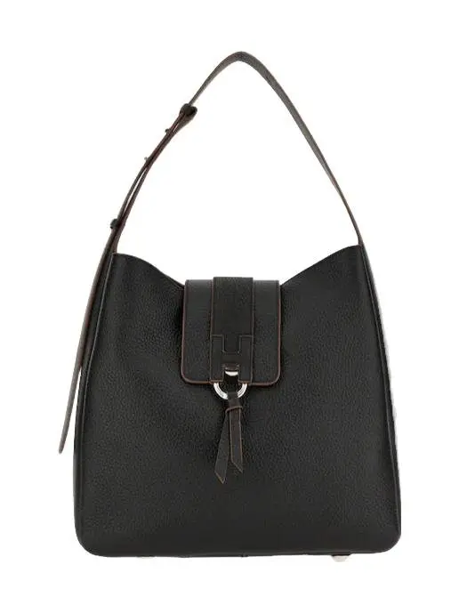 Hogan Trend Hobo Shoulder Bag - Black