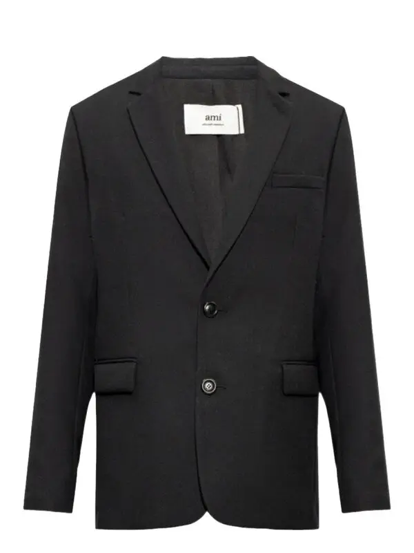 Ami Single Breasted Tailored Blazer - Black