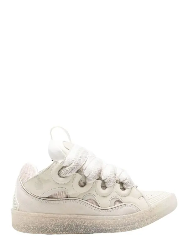 LANVIN Curb Lace-up Sneakers - White