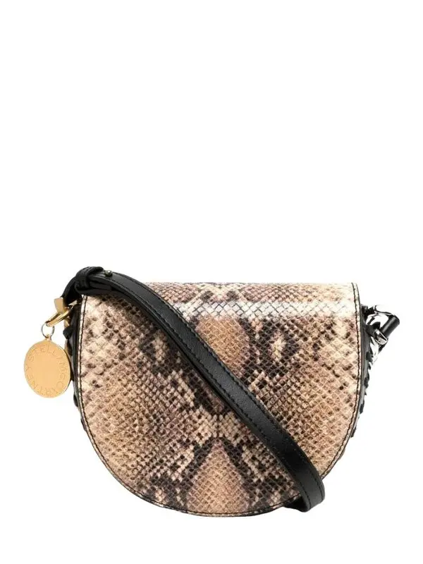 Stella McCartney Graphic Printed Chained Shoulder Bag - Nude