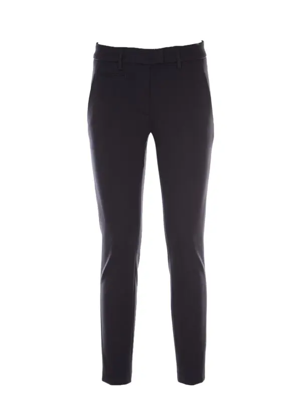DONDUP Belt-loop Tailored Casual Pants - Black