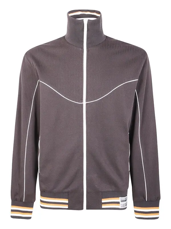 GOLDEN GOOSE Ribbed-panel Zip-up Jacket - Black