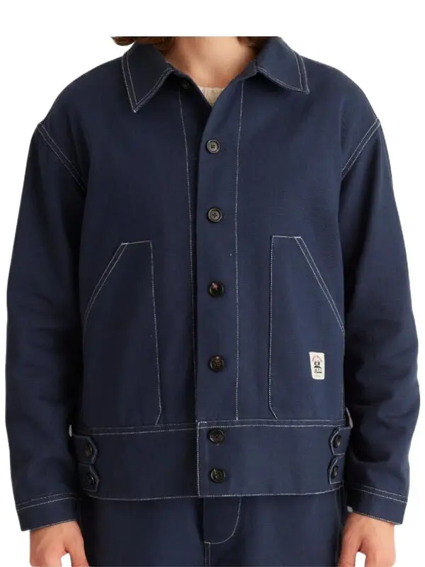 BODE Long Sleeve Denim Jacket - Navy Blue