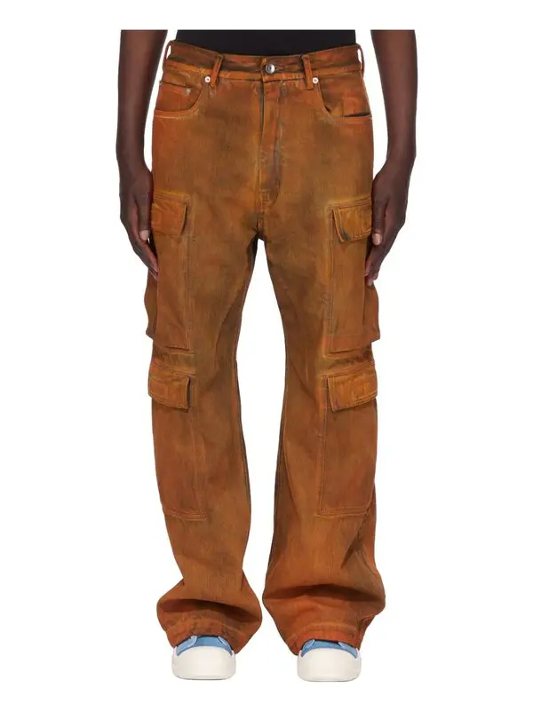 Rick Owens Hollywood Double Cargo Jeans - Orange