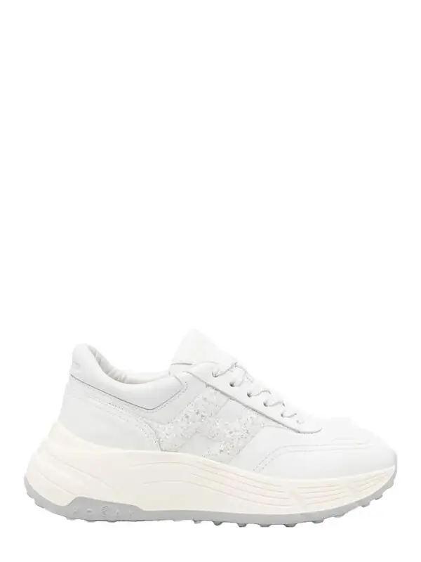 Hogan Glitter Logo Low-top Sneakers - White