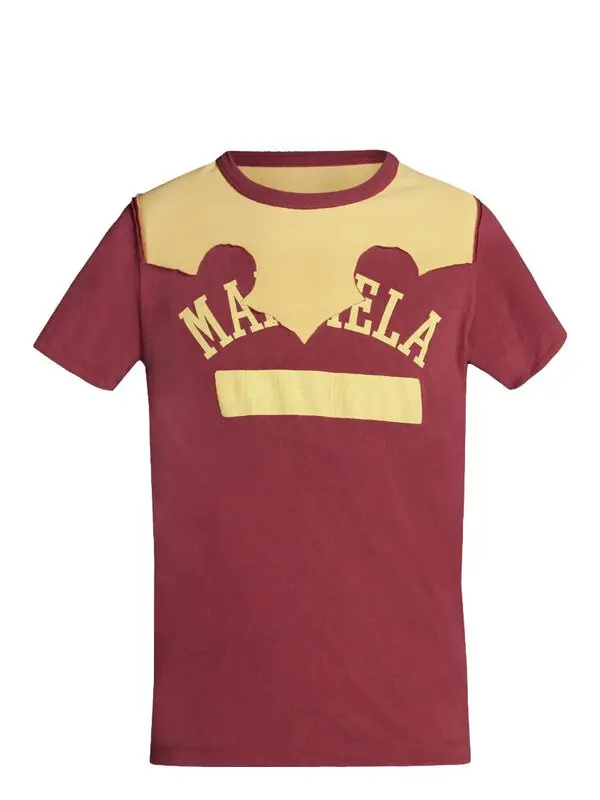 MAISON MARGIELA Distressed Crewneck T-shirt - Red
