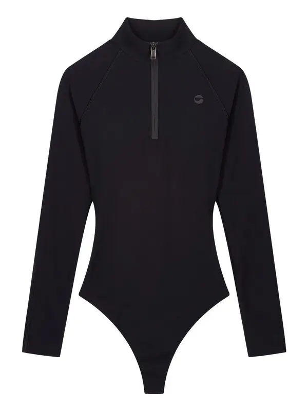 Coperni Long-sleeved Zip-up Bodysuit - Black