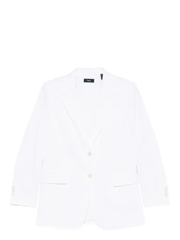 Theory Single-breasted Tailored Blazer - White